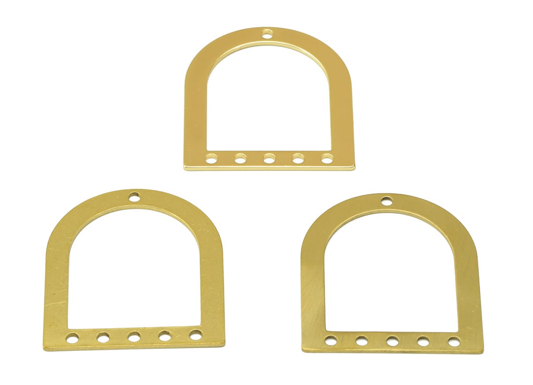 Domed Laser Cut Earring Connectors, Gold Arch Connector, Raw Brass Flat ...