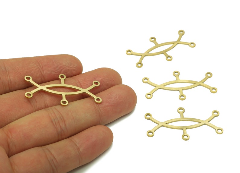 Arc Wire Laser Cut Connectors, Abstract Overlapped Eyelash Connector ...