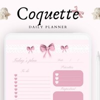 Coquette Daily Planner Digital Download - Etsy