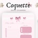 Coquette Daily Planner Digital Download - Etsy