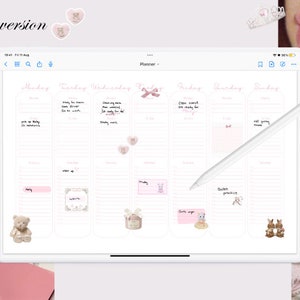 Coquette Weekly Planner 3 Pink - Etsy