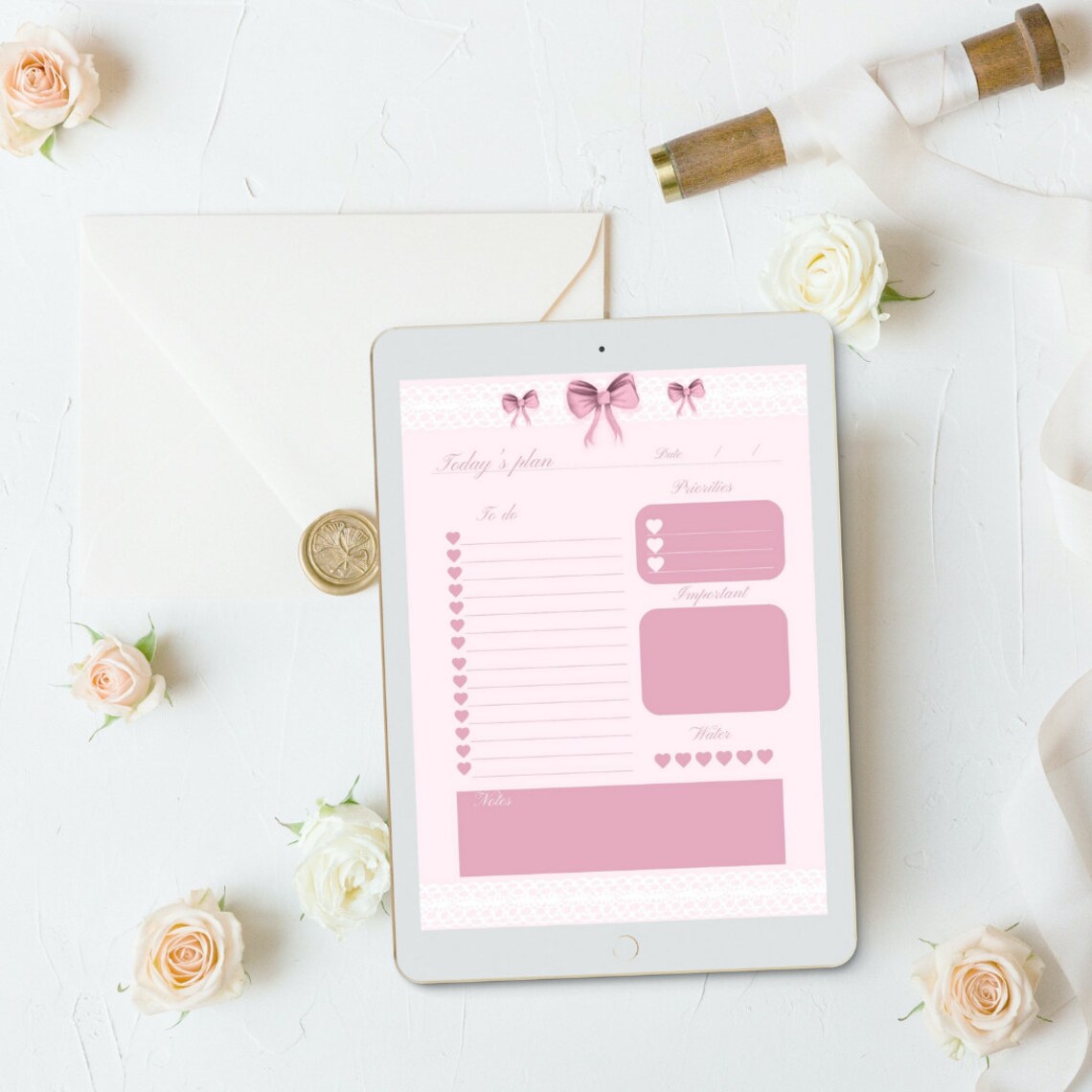 Coquette Daily Planner Digital Download - Etsy