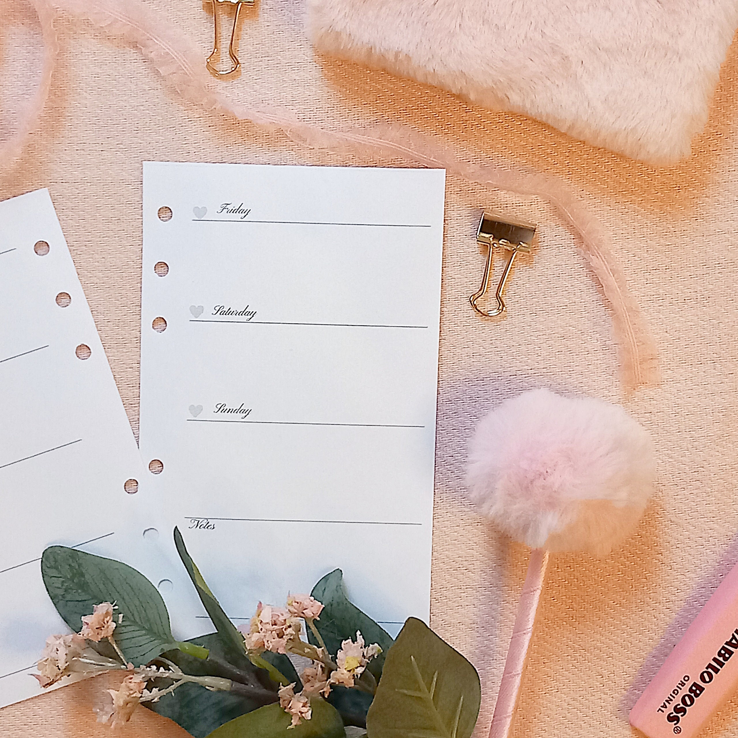 Coquette Binder Planner Printable Inserts A6 and A5 - Etsy