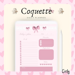 Coquette Daily Planner - Digital Download - Etsy
