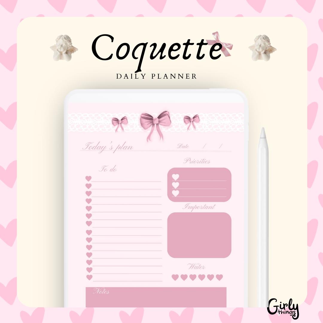 Coquette Daily Planner - Digital Download - Etsy