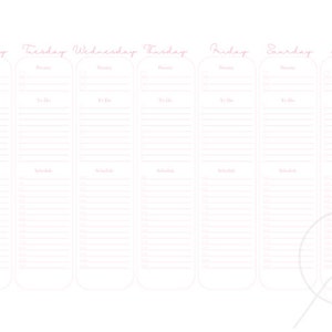 Coquette Weekly Planner 3 Pink - Etsy