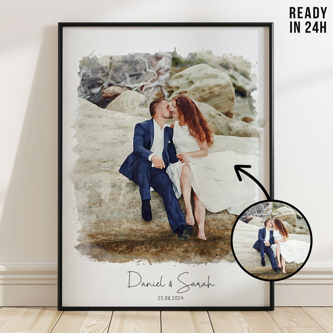 Custom Watercolor Portrait Using Photo Custom Portrait From Photo ...