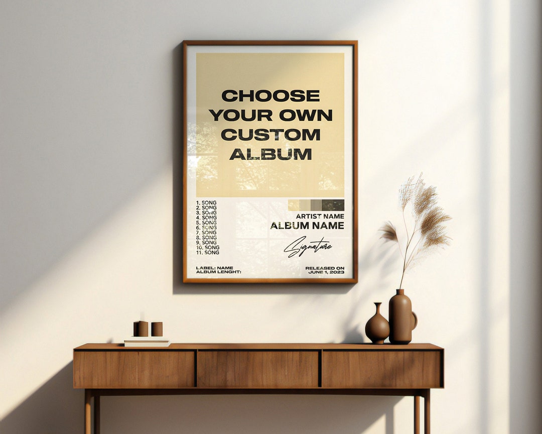 Choose Your Own Album Poster Custom Album Poster Music Gift Ideas ...