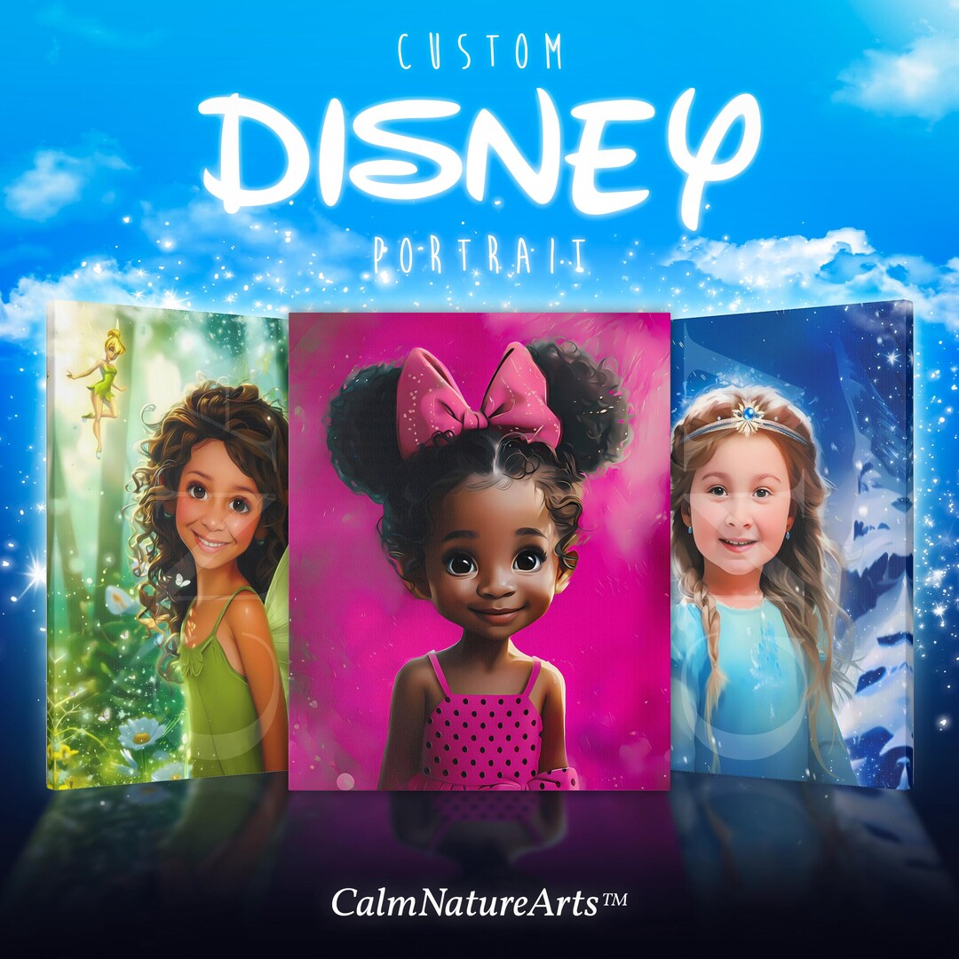 Fully Custom Canvas Painting Disney-cartoon Illustration Personalized ...