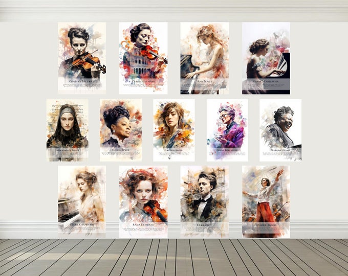 Famous Composers Printable Poster Pack (6x) | Teacher - Music Classroom ...