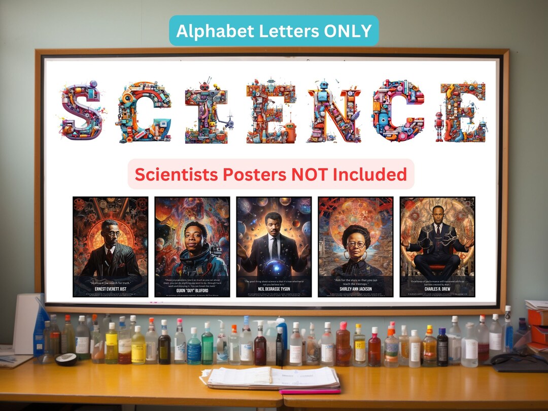 Science Class Gallery Wall, Classroom Decor, High School Middle School ...