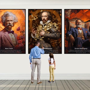 Printables - Famous Authors (11pcs) - Classroom Decor, Author Gallery ...