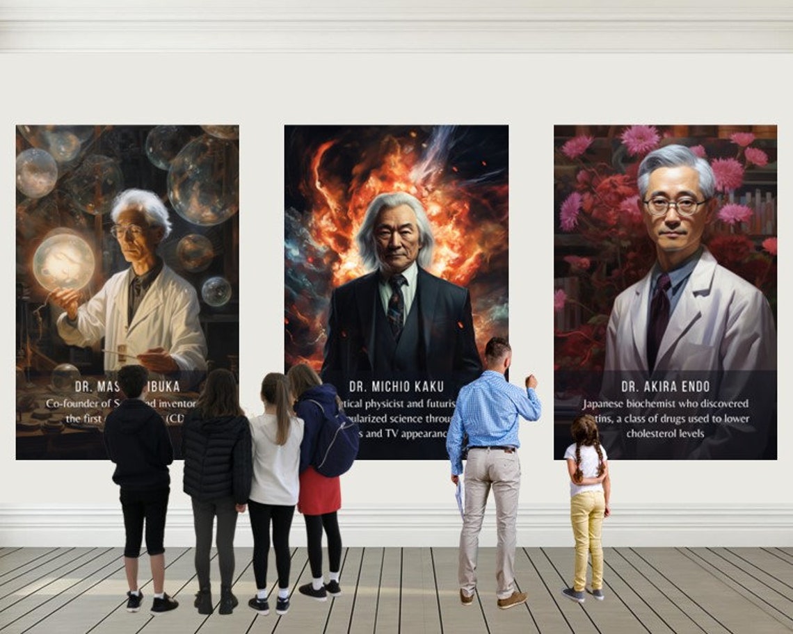 Printables Asian Scientists all 10 Classroom Decor - Etsy