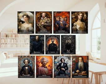 Printables Famous Black Authors 10pcs Classroom Decor, Author Gallery ...