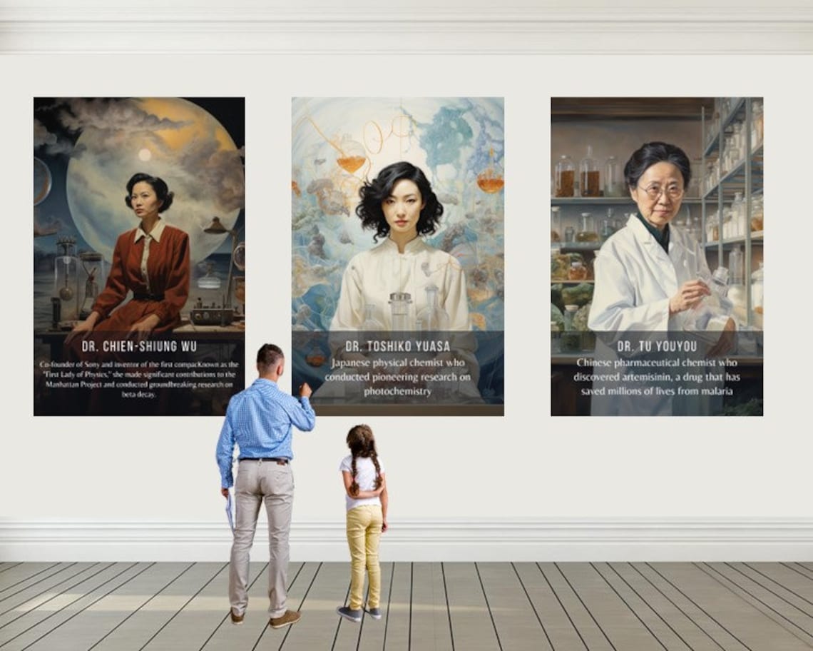 Printables Asian Scientists all 10 Classroom Decor - Etsy