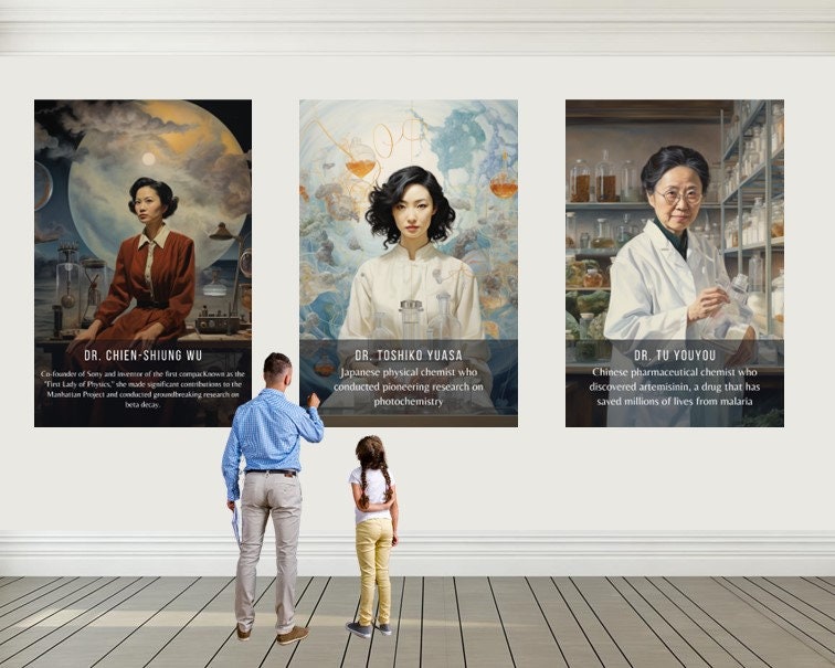 Printables Asian Scientists all 10 Classroom Decor - Etsy