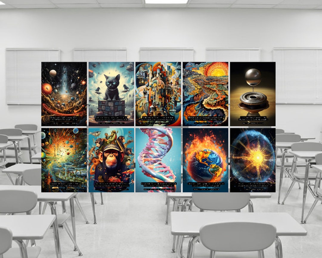 Scientific Theories Art Prints: Science Classroom Decor (digital ...