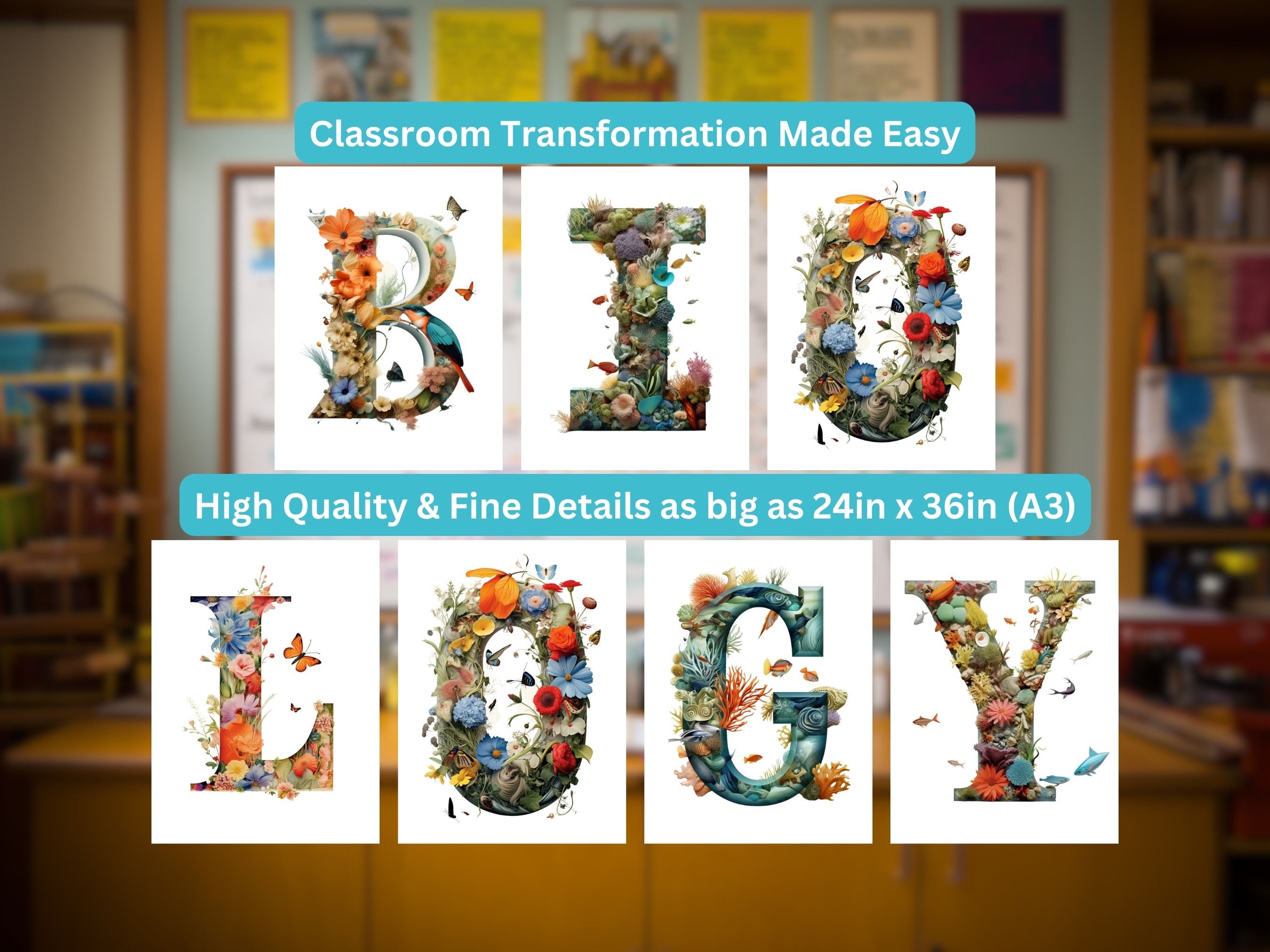 Biology Class Gallery Wall, Classroom Decor, High School Middle School ...