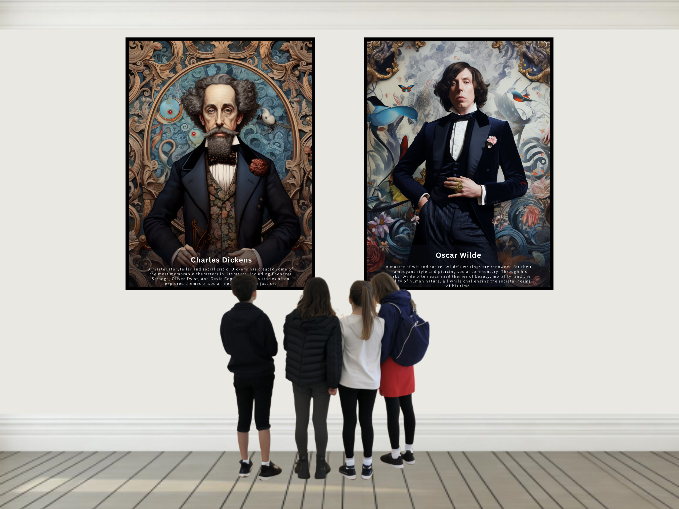 Printables Famous Authors 11pcs Classroom Decor, Author Gallery Wall ...