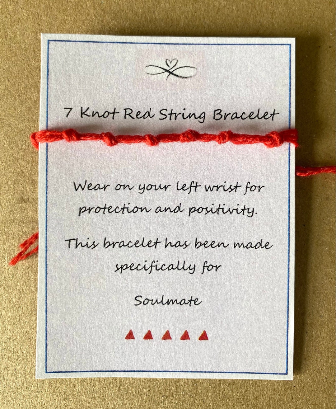 7 Knot Red String Bracelet: Soulmate - Etsy UK