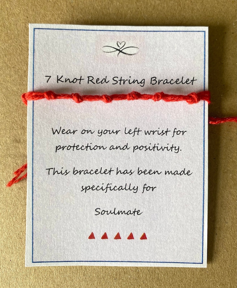 7 Knot Red String Bracelet: Soulmate - Etsy UK