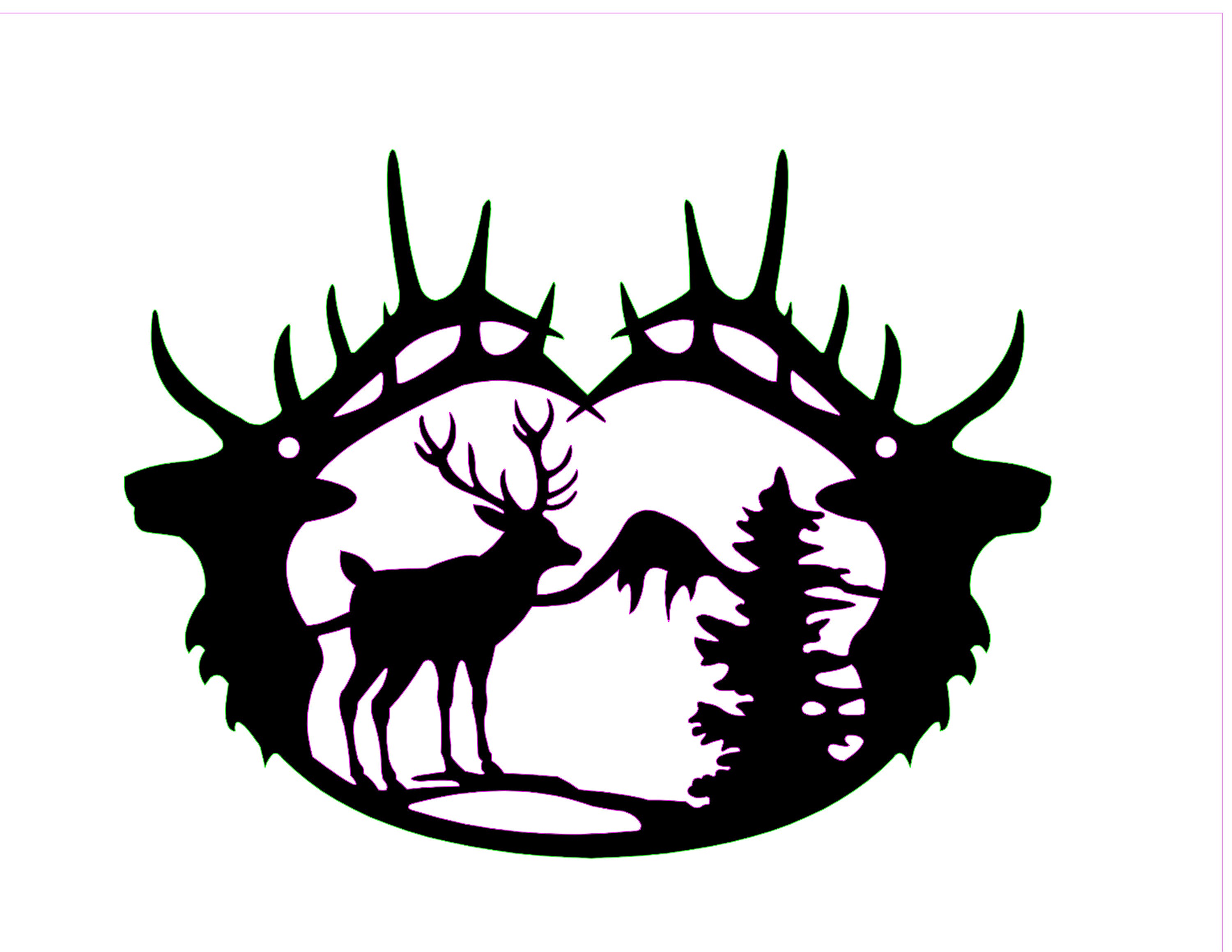 Elk DXF - Etsy