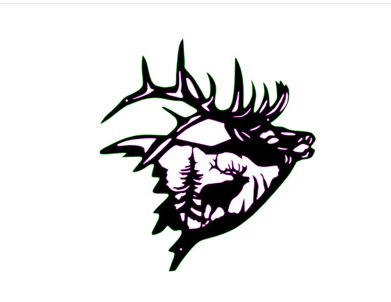 Elk DXF - Etsy