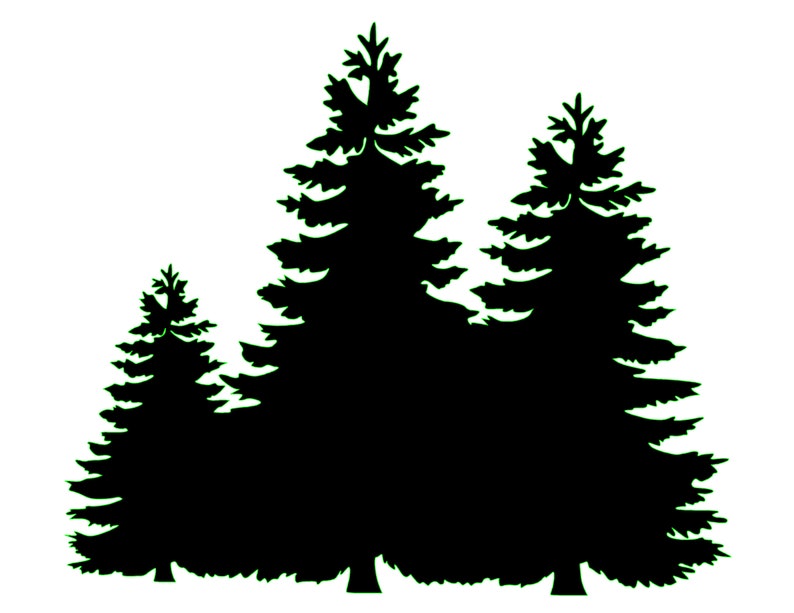 DXF Pine Trees - Etsy