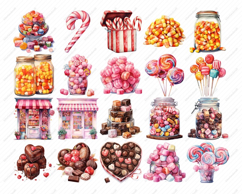 75 Candy Shop Bundle, Candies PNG Bundle, High-quality Transparent PNG ...