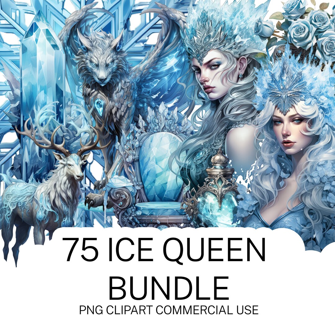 75 Ice Queen Clipart Bundle, Ice Queen PNG Bundle, High-quality ...