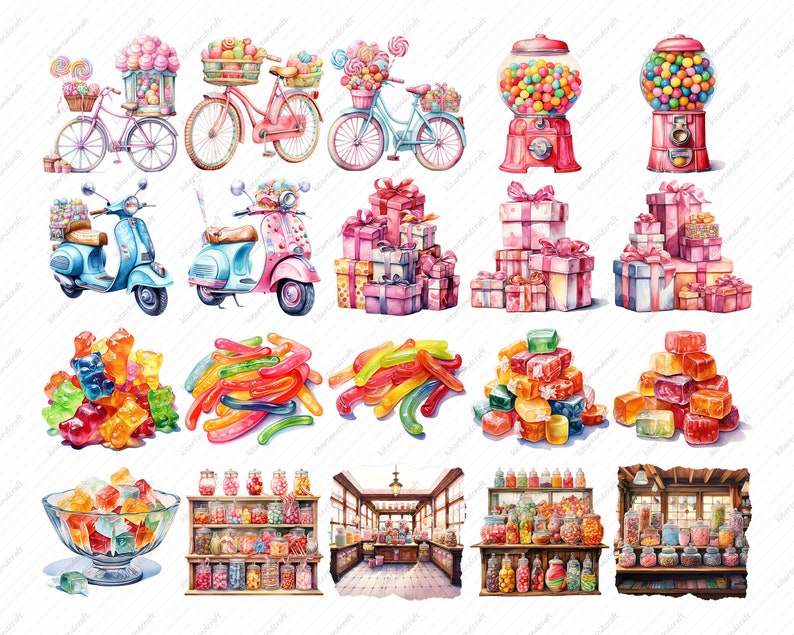 75 Candy Shop Bundle, Candies PNG Bundle, High-quality Transparent PNG ...