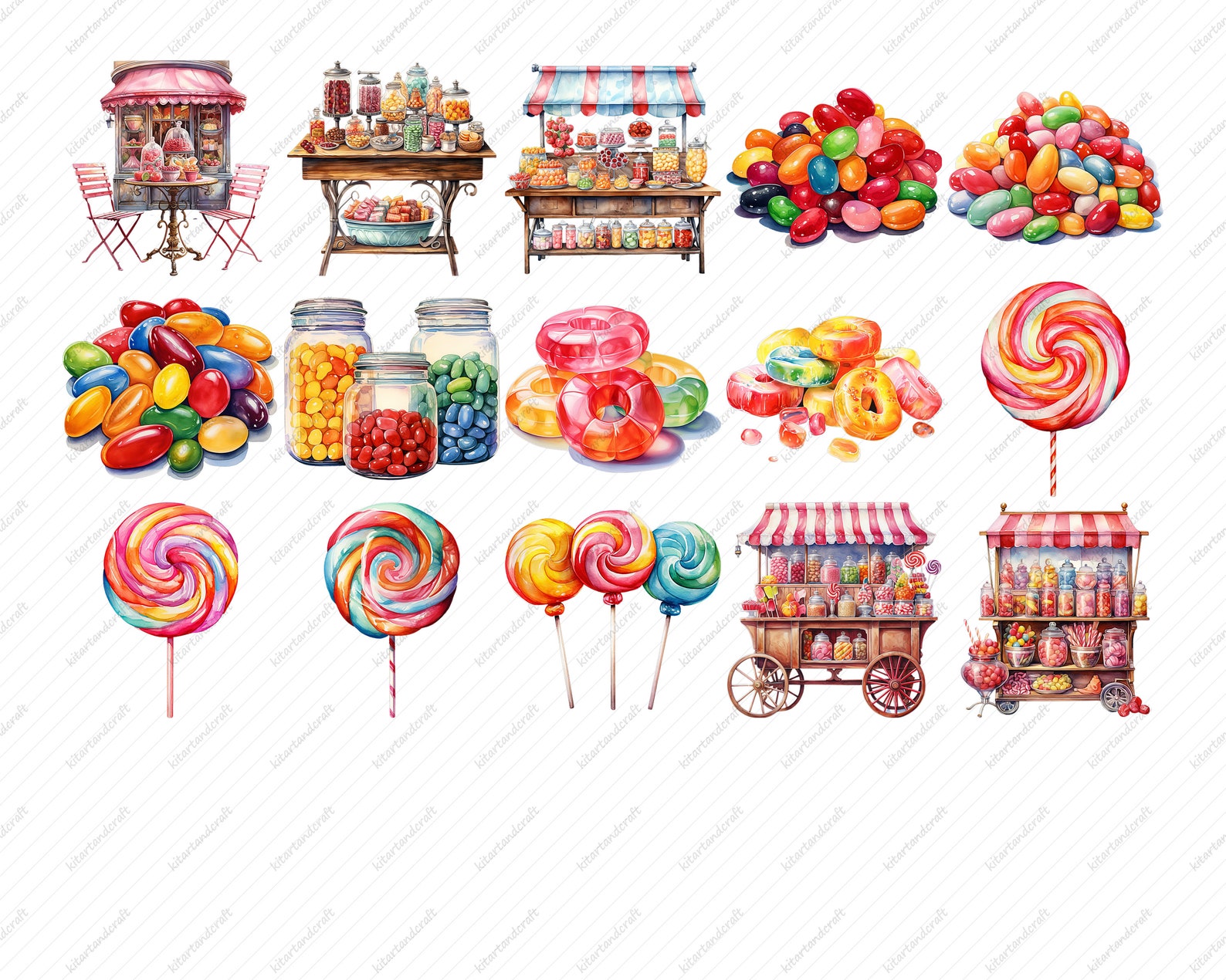 75 Candy Shop Bundle, Candies PNG Bundle, High-quality Transparent PNG ...