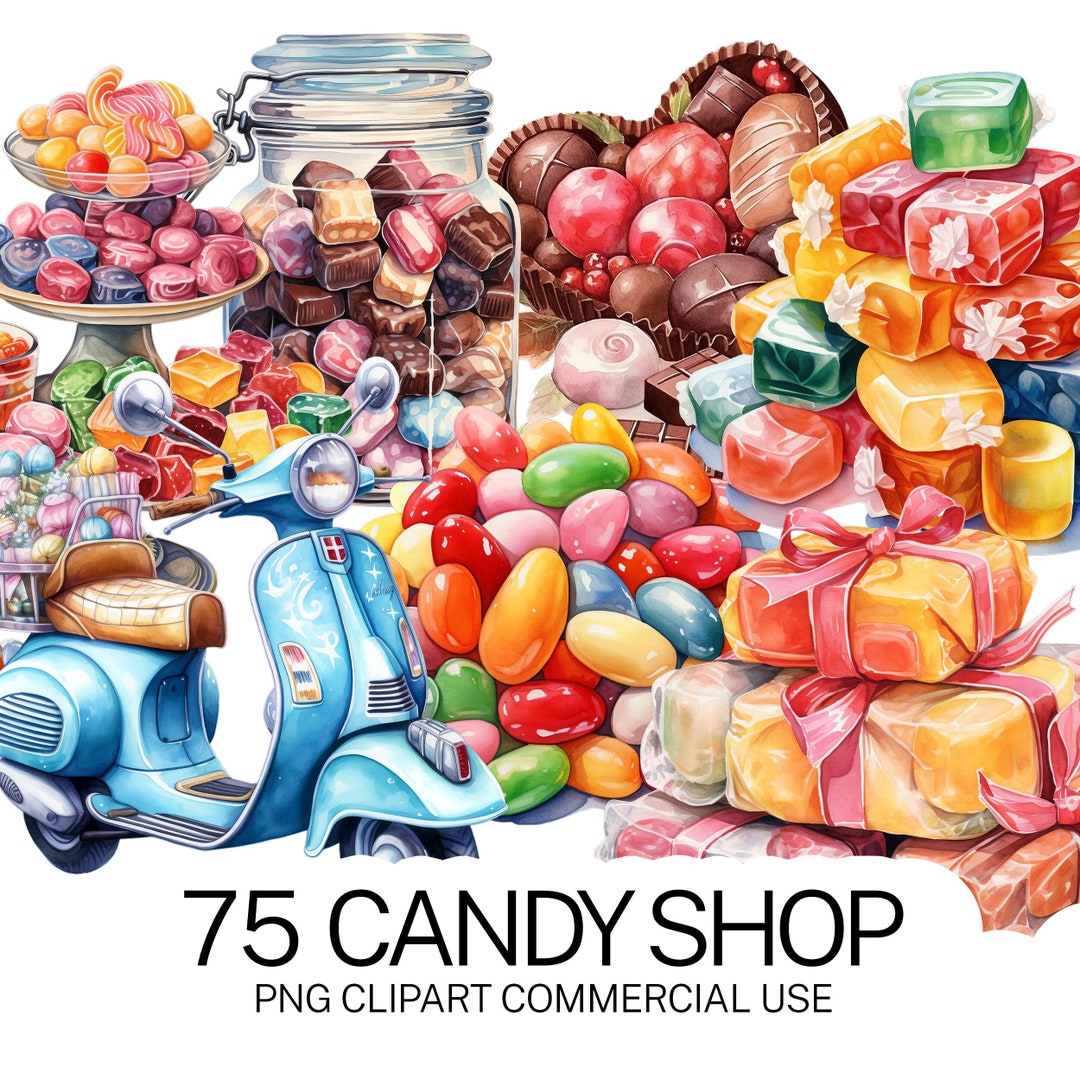 75 Candy Shop Bundle, Candies PNG Bundle, High-quality Transparent PNG ...