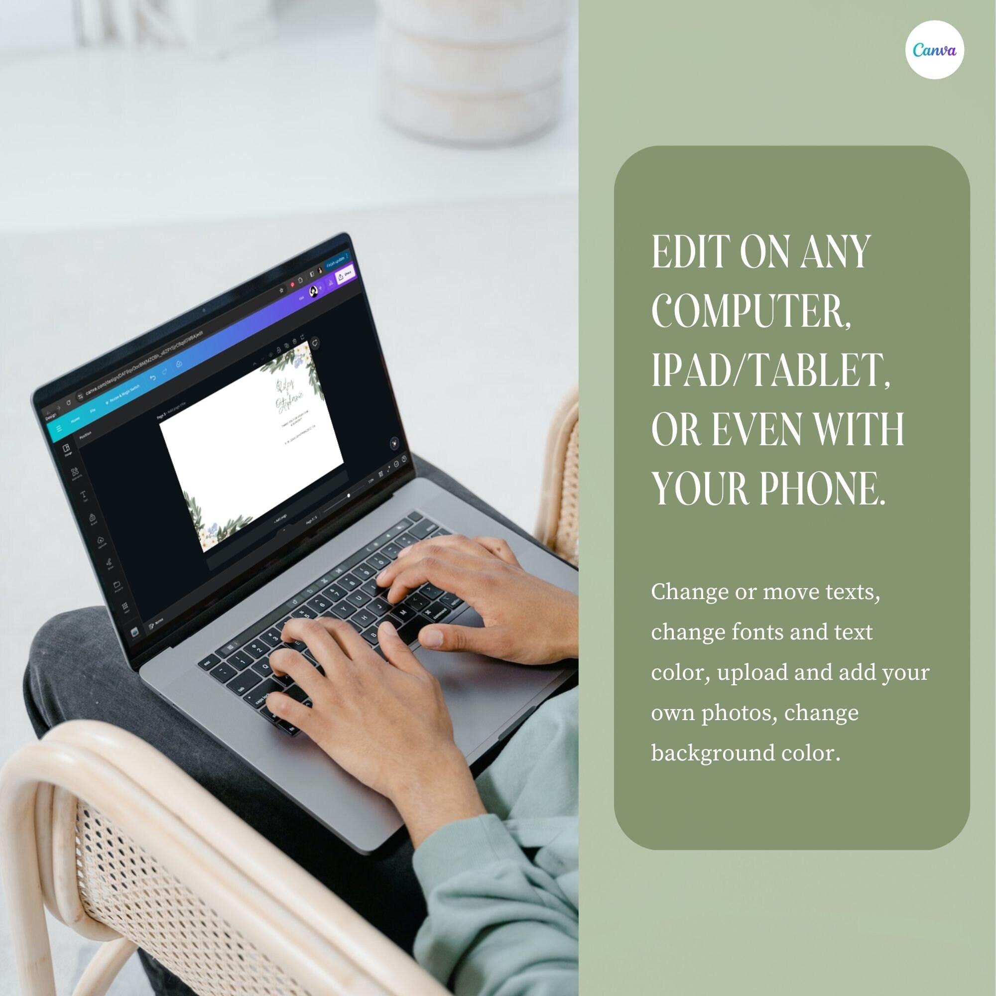 Minimalist Photo Booth Strip Canva Template Watercolor Photo Booth ...