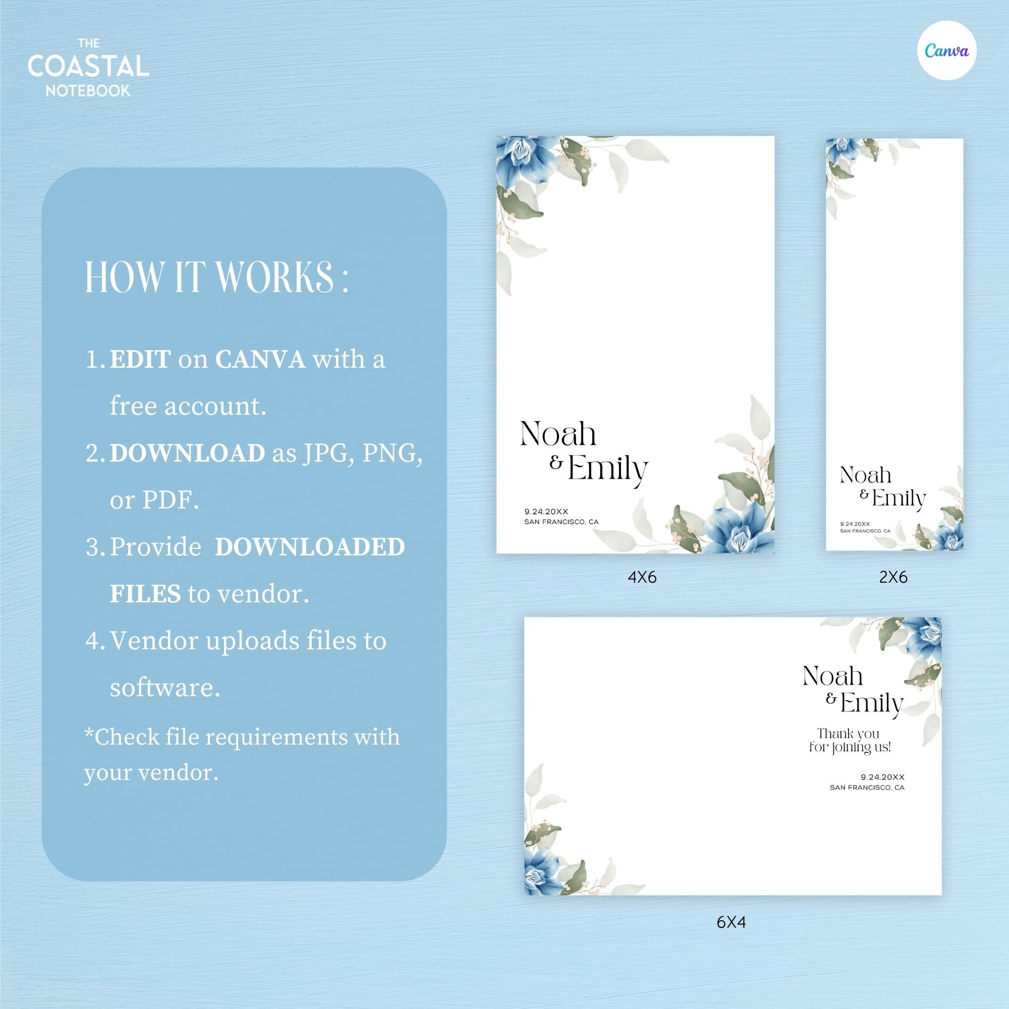 Minimalist Photo Booth Cards Template, Watercolor, Photobooth Strip ...