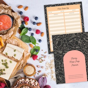 Weekly Meal Planner Printable Digital Planner Inserts Grocery List Menu ...