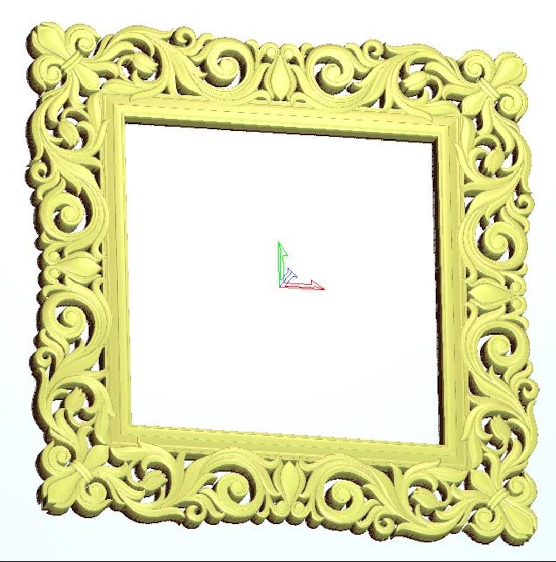 Decorative 3D STL MIRROR Model Files CNC Router Artcam - Etsy