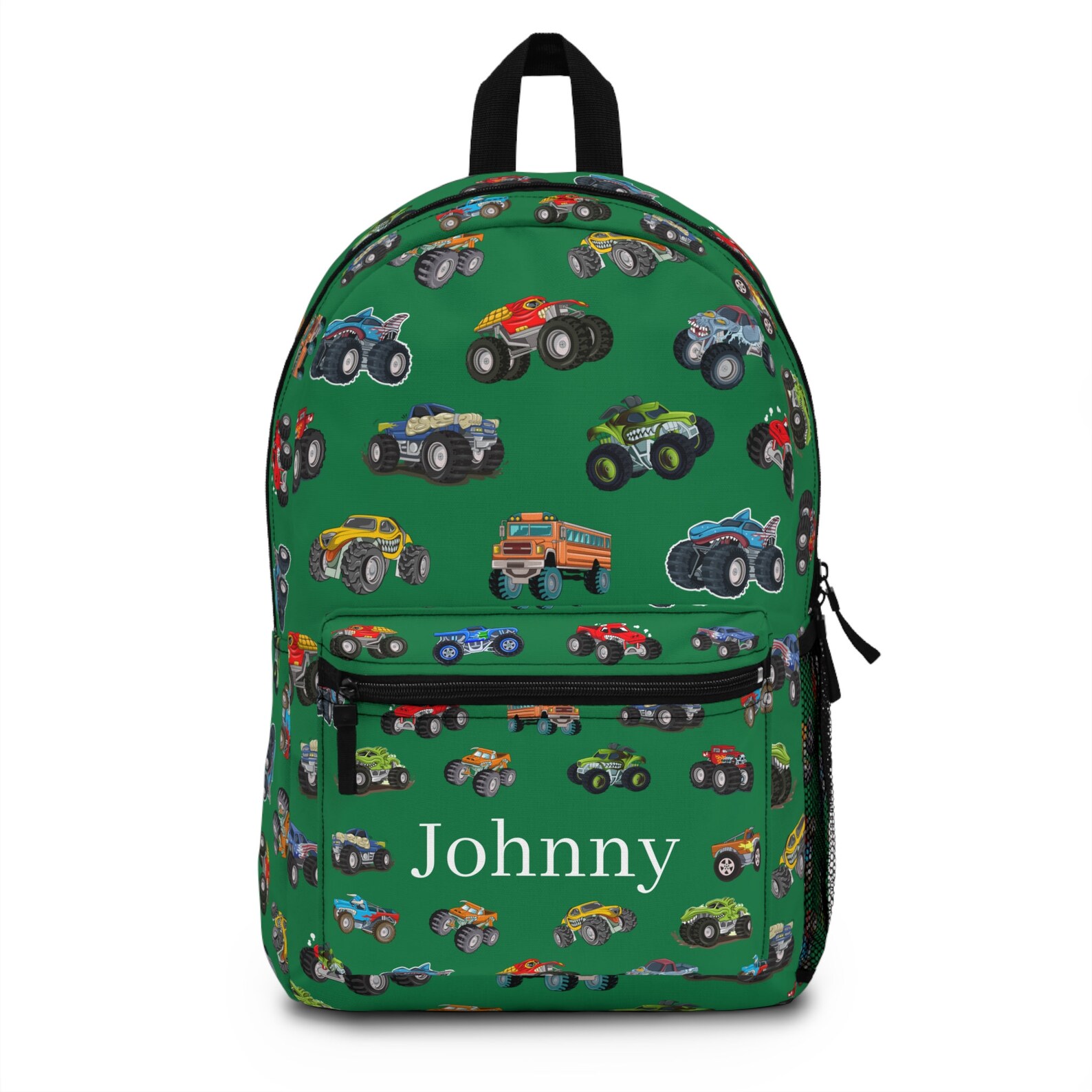 Monster Trucks Backpack, Back to School, Kids Backpack W/ Optional ...