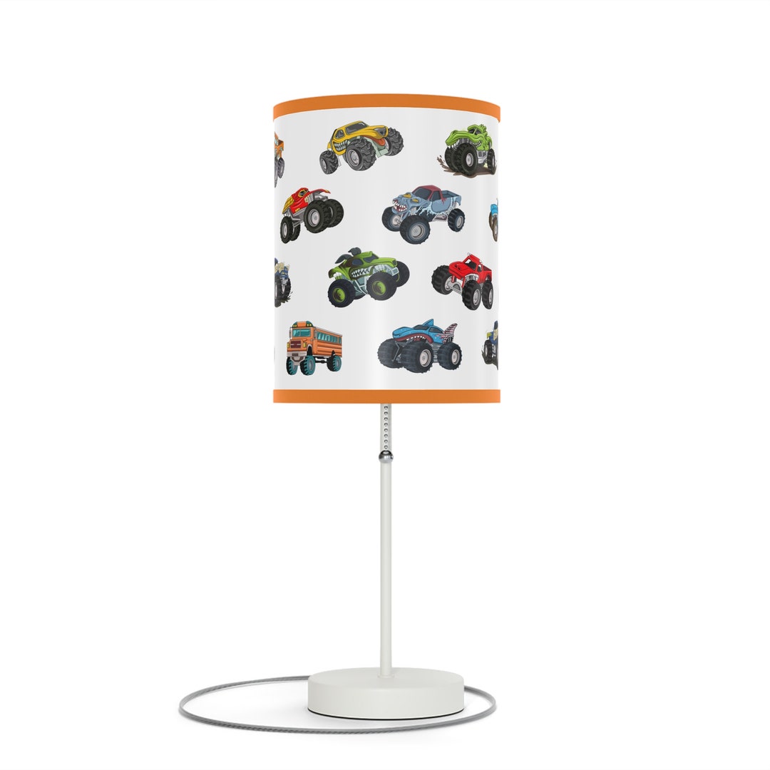 Monster Trucks Lamp, US|CA Plug, Kids Bedroom Decor, Kids Playroom ...