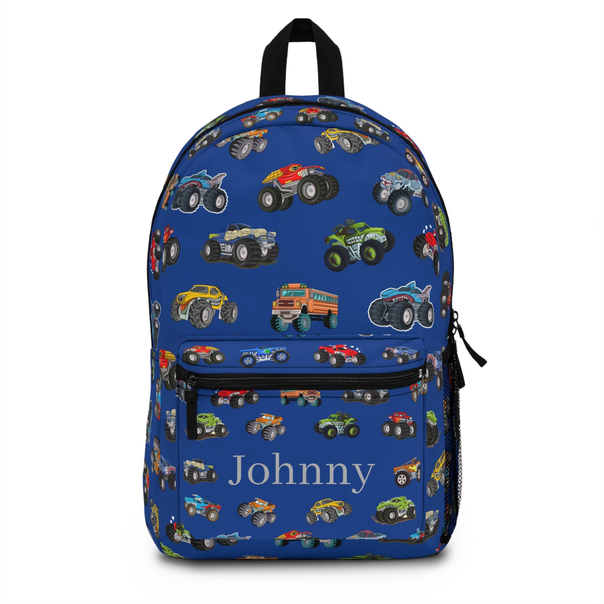 Monster Trucks Backpack, Back to School, Kids Backpack W/ Optional ...