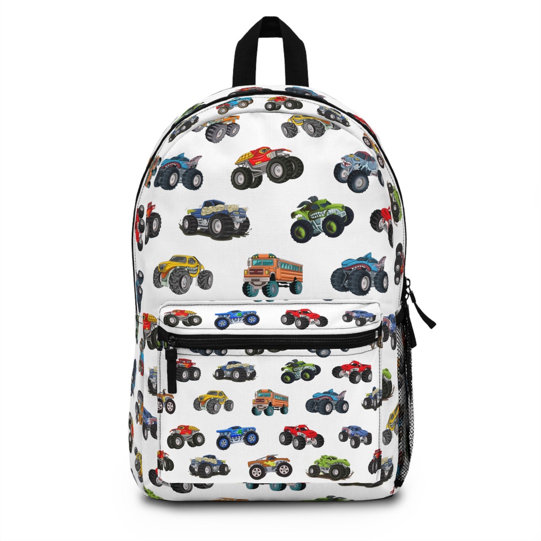 Monster Trucks Backpack, Back to School, Kids Backpack - Etsy