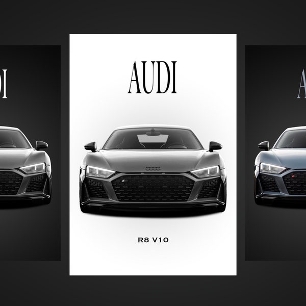 Audi R8 V10 Poster - Etsy