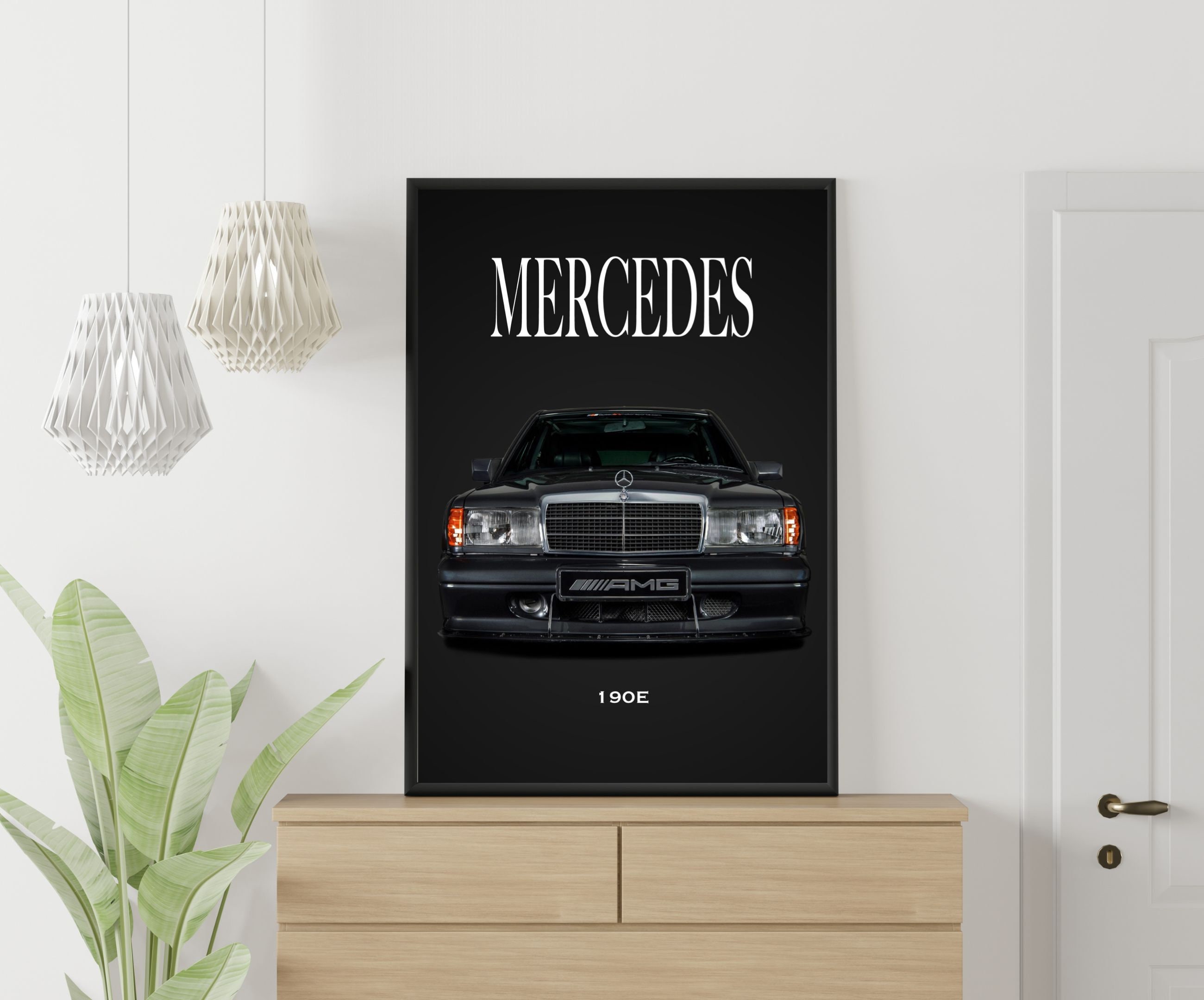 Mercedes 190E Poster Mercedes Poster for Car Enthusiast High - Etsy
