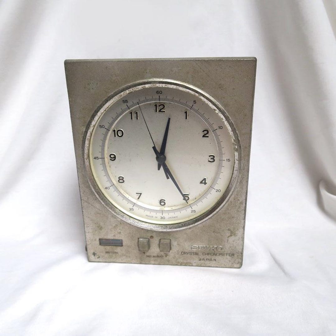 Vintage Seiko Crystal Chronometer Three Crowns Table Clock 1970s - Etsy