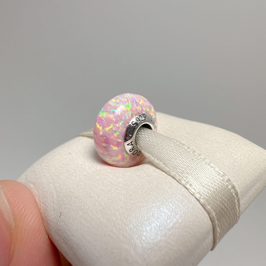 Opalescent Pink Charm,sliver Bracelet Charms,charm for Bracelet - Etsy