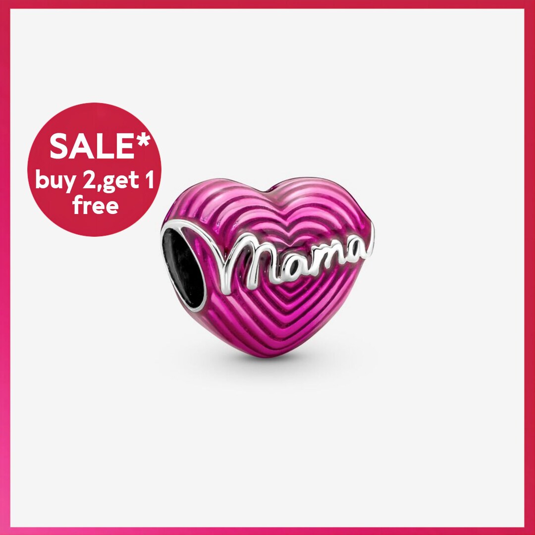 Radiating Love Mama Heart Charm,sliver Bracelet Charms,charms for ...