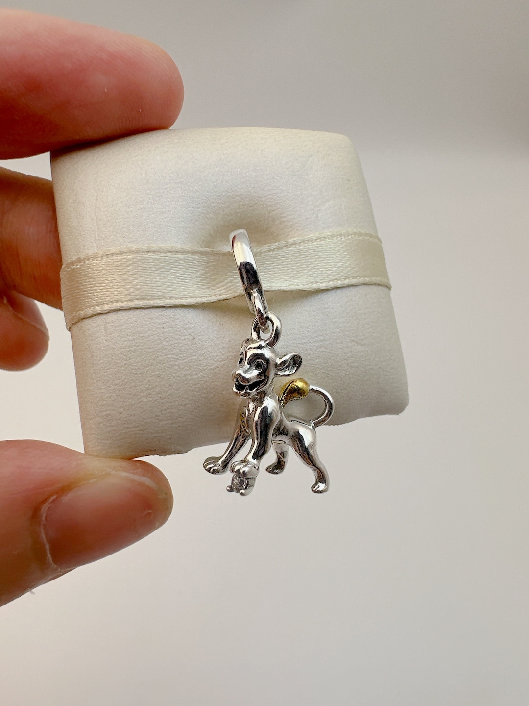 100th Anniversary Simba Charm,sliver Bracelet Charms,charm for Bracelet ...