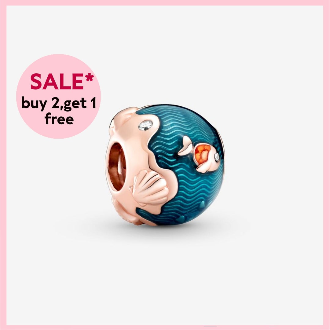 Shimmering Ocean Waves & Fish Charm,silver Charm,bracelet Charms,charms ...