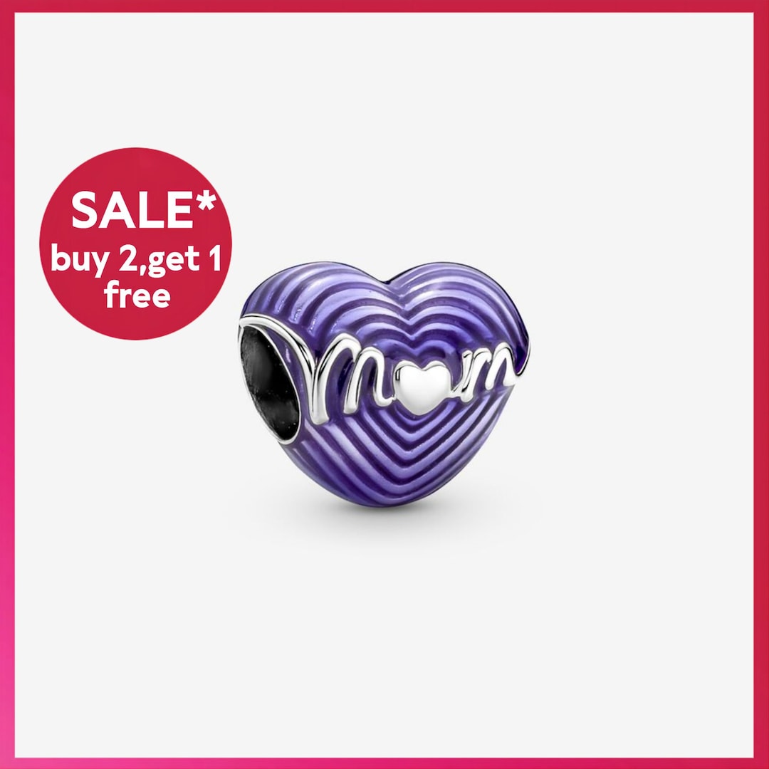 Radiating Love Mum Heart Charm,sliver Bracelet Charms,charms for ...