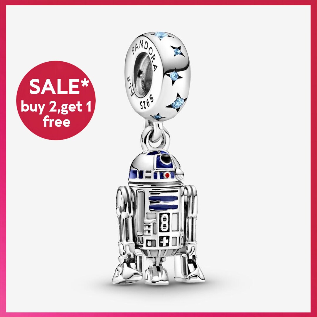 R2-D2 Dangle Charm,sliver Bracelet Charms,charms for Bracelet,gift for ...